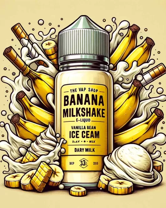 Vanilla, Banana & Dairly Milk - Banana Milkshake E Liquid by The Vape Shop