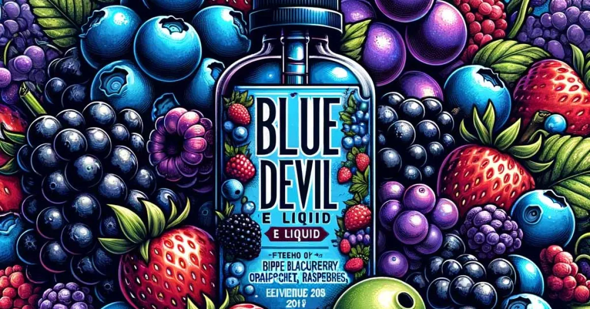 Blue Devil E Liquid - Blueberry, Raspberry, Blackberry & Grape