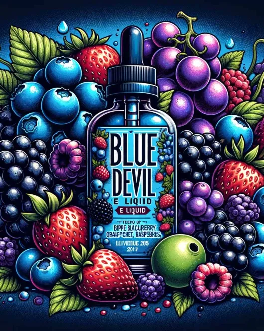 Blue Devil E Liquid - Blueberry, Raspberry, Blackberry & Grape