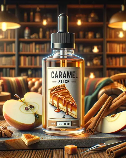 Caramel Slice E Liquid - Caramel, Apple, Cinnamon & Pastry