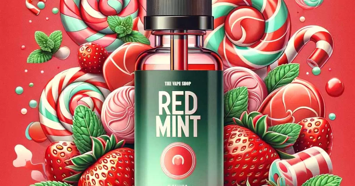 Red Mint E Liquid - Strawberry, Candy & Low Mint