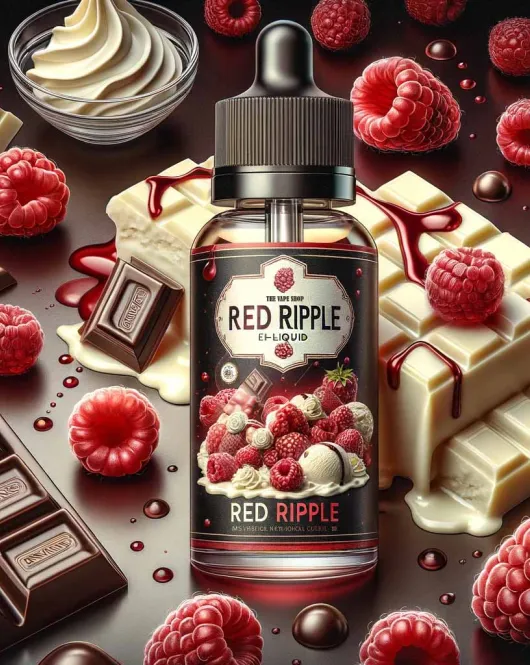 Red Ripple E Liquid - White Chocolate, Ice Cream & Raspberry