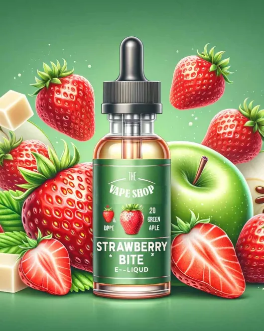 Strawberry Bite E Liquid - Green Apple & Strawberry