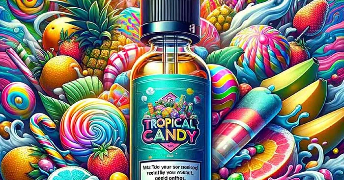 Tropical Candy E Liquid - Candy, Subtle Menthol & Tropical Fruit