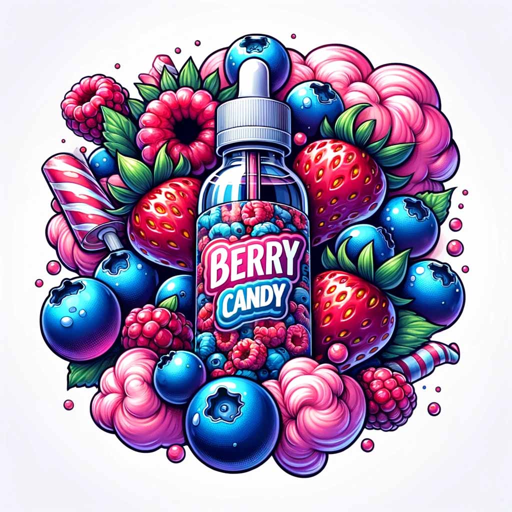 Berry Candy E Liquid - Blueberry, Raspberry, Strawberry & Candy