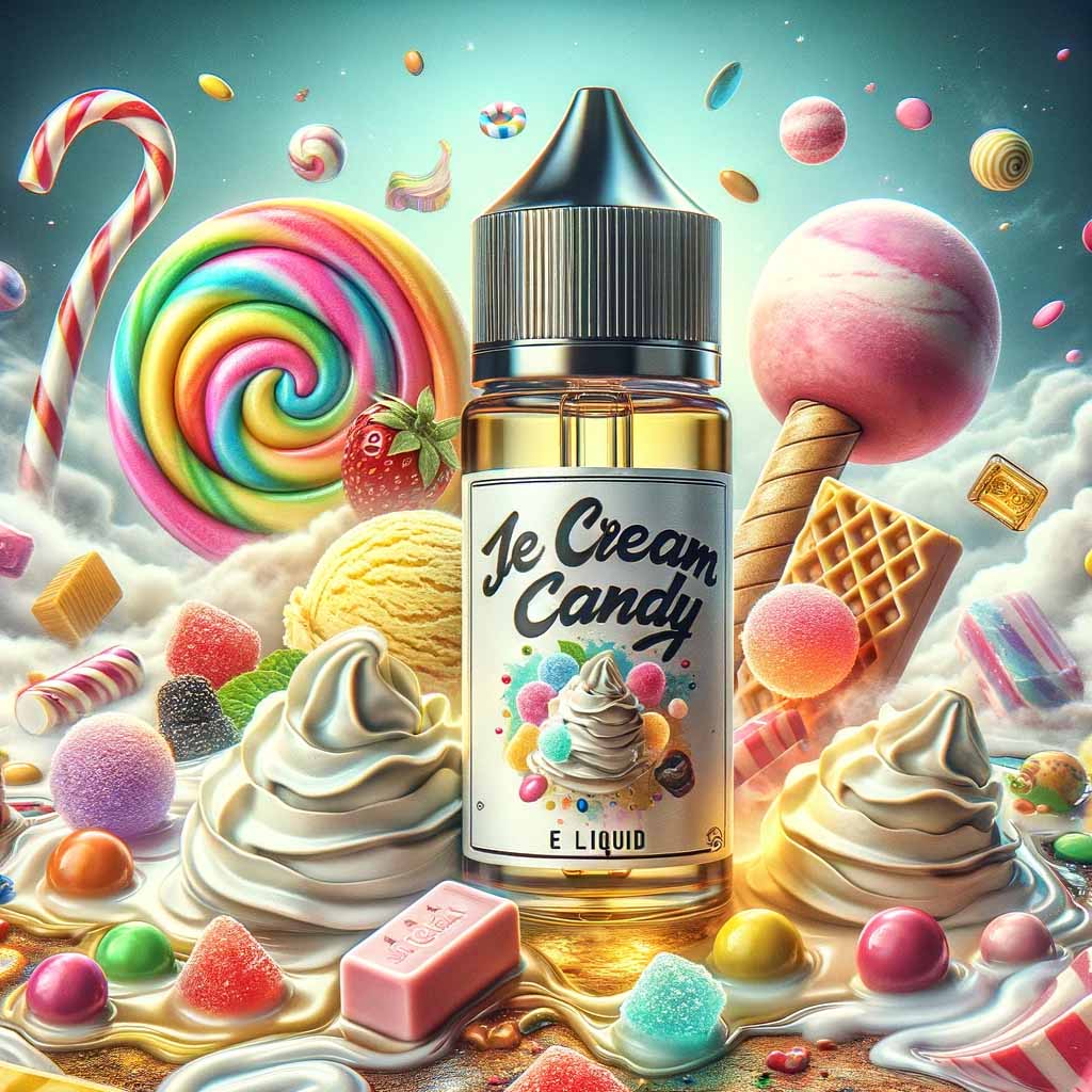 Ice Cream Candy E Liquid - Vanilla Ice Cream, Sherbet & Candy
