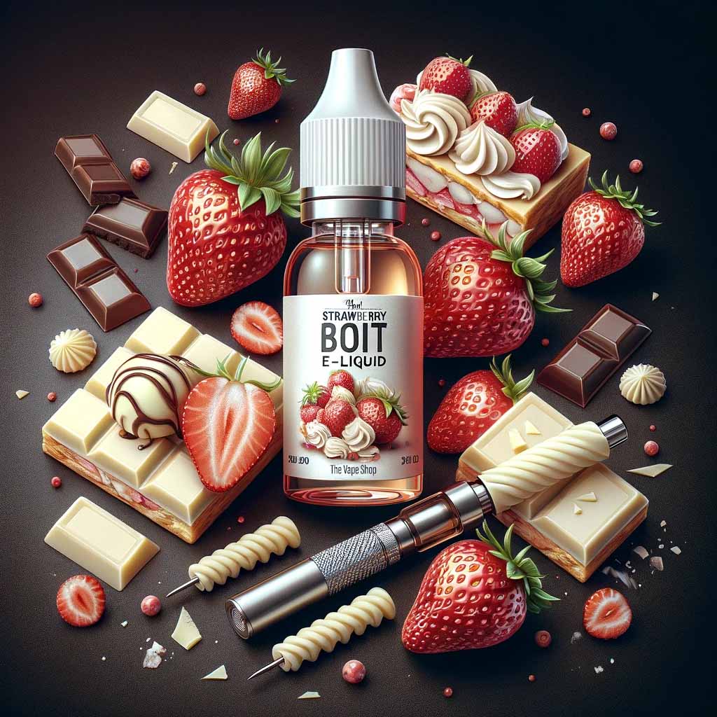 Strawberry Bolt E Liquid - White Chocolate, Strawberry & Sweet Pastry