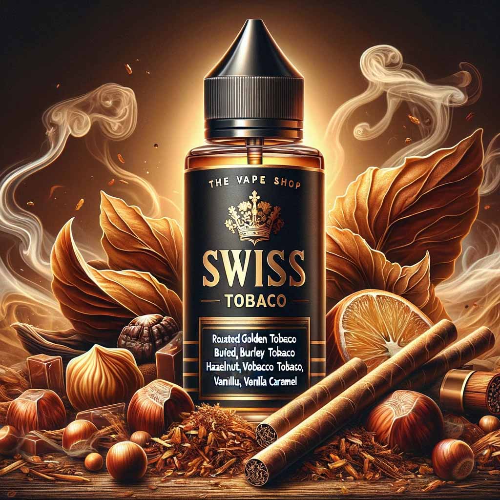 Swiss Tobac E Liquid - Vanilla, Caramel, Nuts & Tobacco